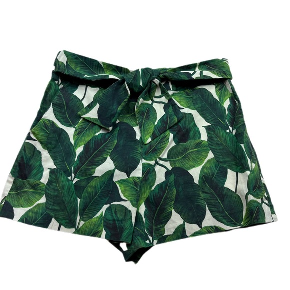 Milly | Shorts | Milly Green Palm Leaf Shorts Womens Size 2 | Poshmark